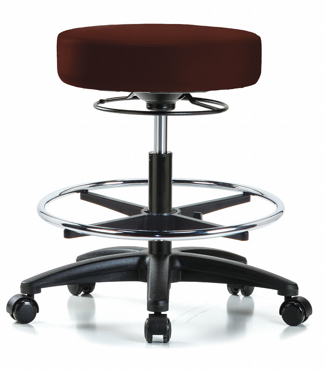 Vinyl, Ht Range 20 1/2 in to 28 in, ESD Cleanroom Stool - 55PA54 ...