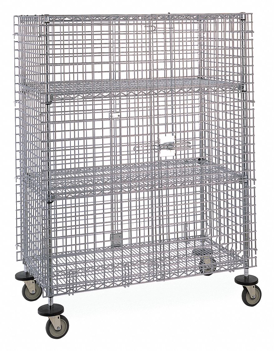 36 in Overall Lg, 24 in Overall Wd, Mobile Security Cart - 55PA71 ...