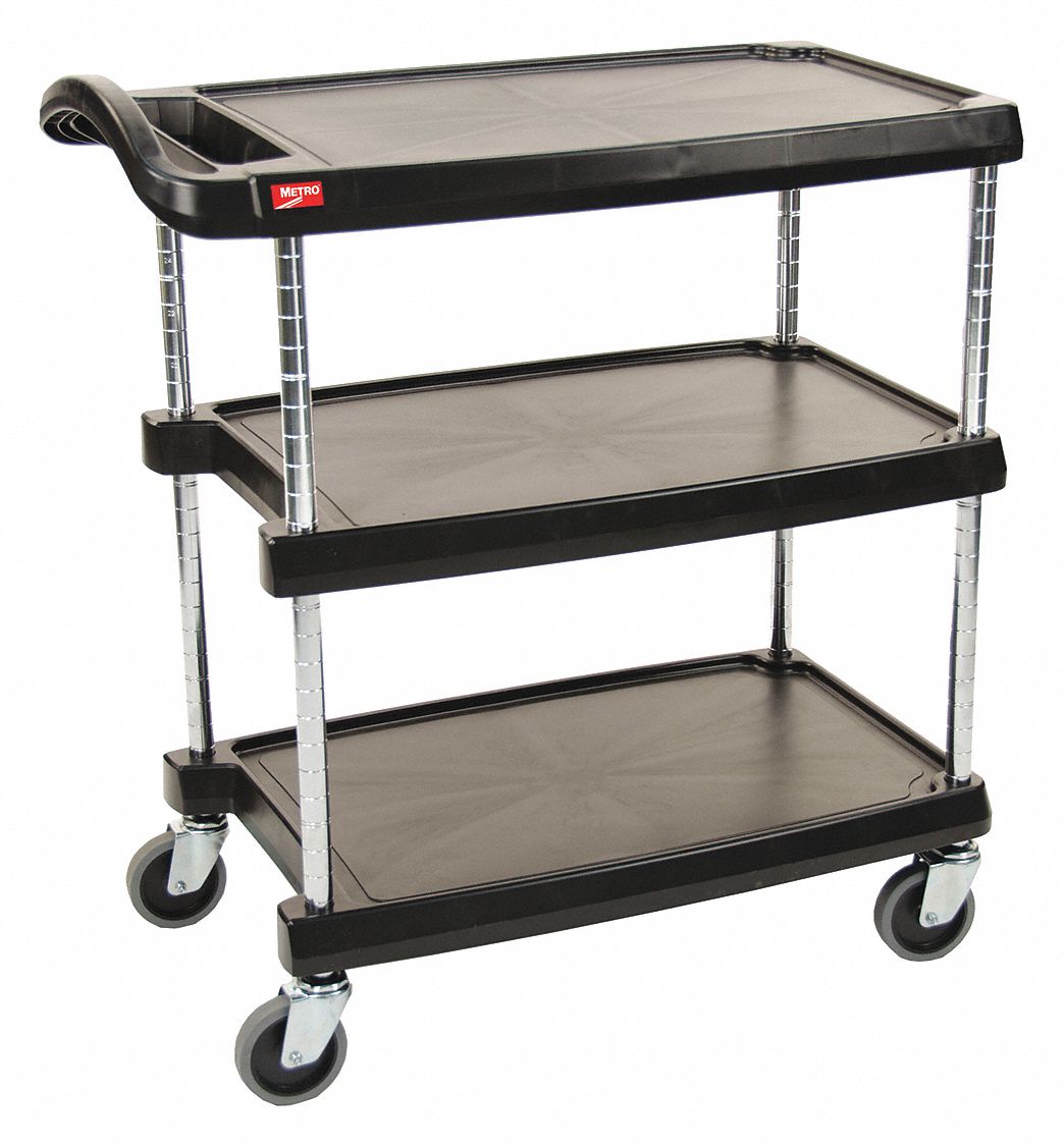 40 1/4 in Overall Lg, 27 3/4 in Overall Wd, Laboratory Utility Cart ...