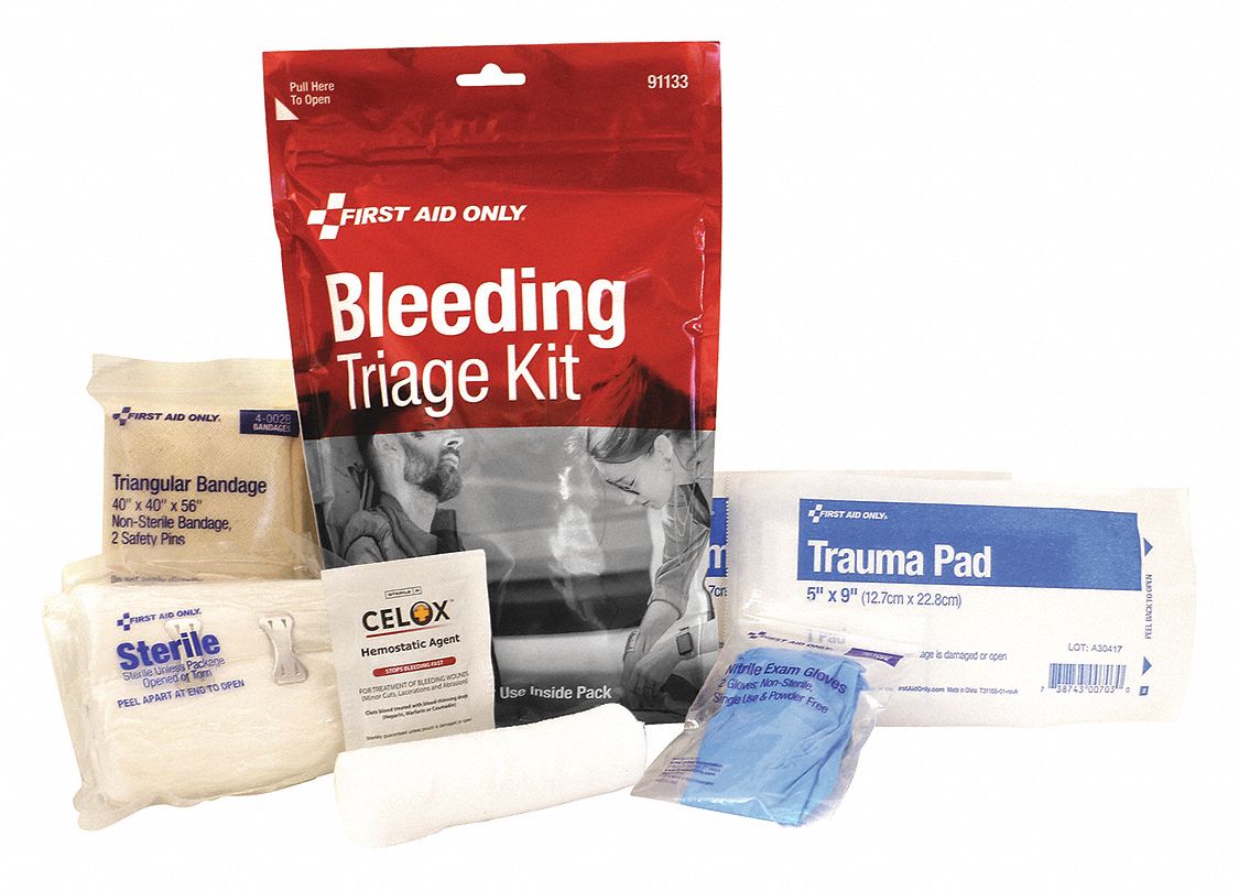 FIRST AID ONLY Stop Bleed Kit, Number of Components 11, EMS/Trauma ... FIRST AID ONLY Stop Bleed Kit, Number of Components 11, EMS/Trauma ...