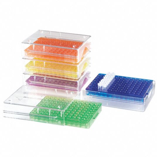 Polycarbonate (Lid), Multicolor, Tube Rack - 55PR92|120538 - Grainger