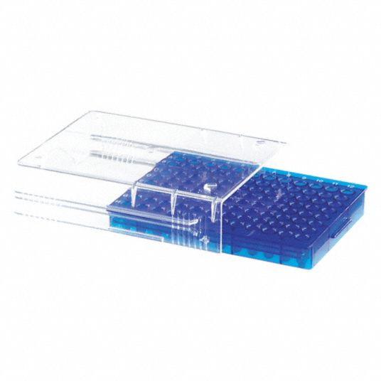 Polycarbonate (Lid), Blue, Tube Rack - 55PR93|120539 - Grainger