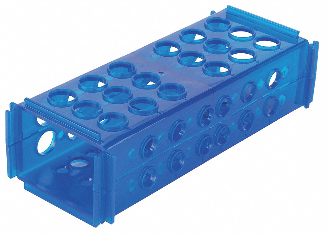 Polypropylene, Blue, Tube Rack - 55PT06|120684 - Grainger
