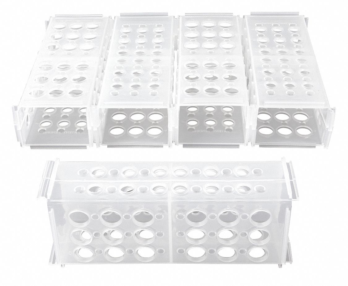 Polypropylene, Natural, Tube Rack - 55PT09|120687 - Grainger