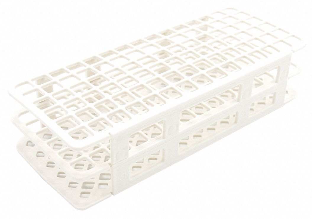 Polypropylene, White, Tube Rack - 55PT48|HS243073W - Grainger