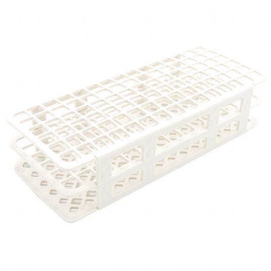 Polypropylene, White, Tube Rack - 55PT48|HS243073W - Grainger