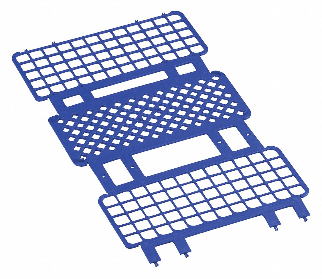 Polypropylene, Blue, Tube Rack - 55PT50|HS243077B - Grainger