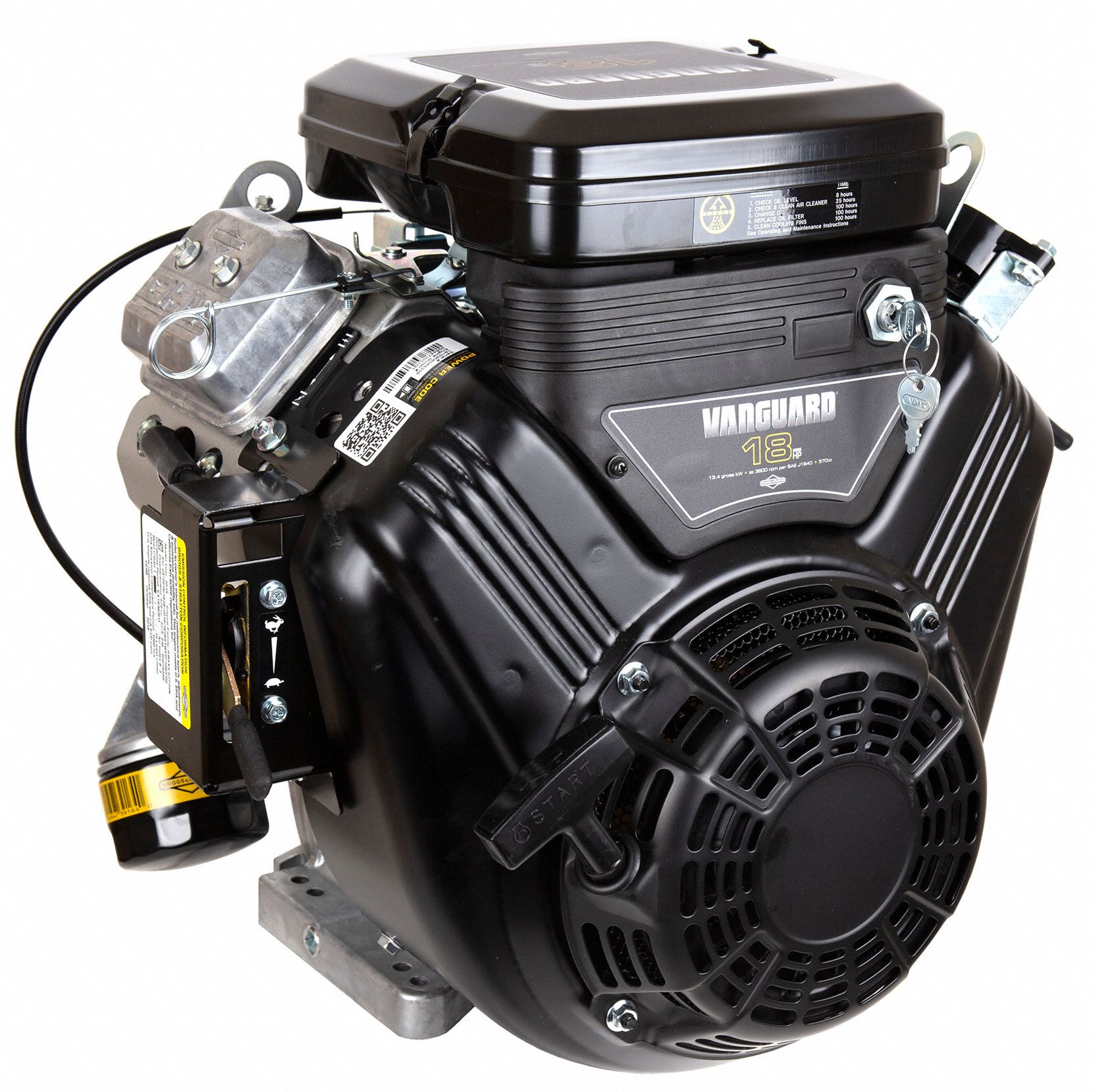 BRIGGS & STRATTON Gasoline Engine, 18 HP, 1-1/8" Shaft dia. - 55PW80 ...