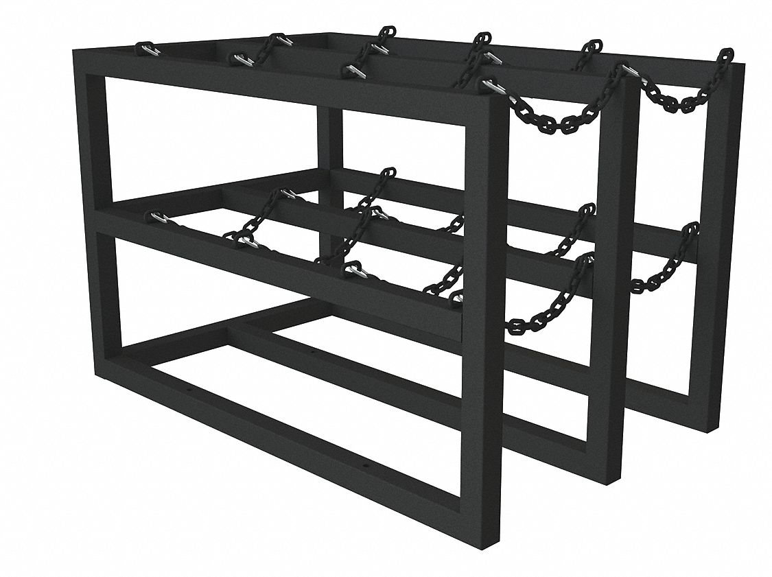 DURHAM MFG, Vertical, 30 in x 48 in x 30 in, Gas Cylinder Rack - 55PW83 ...