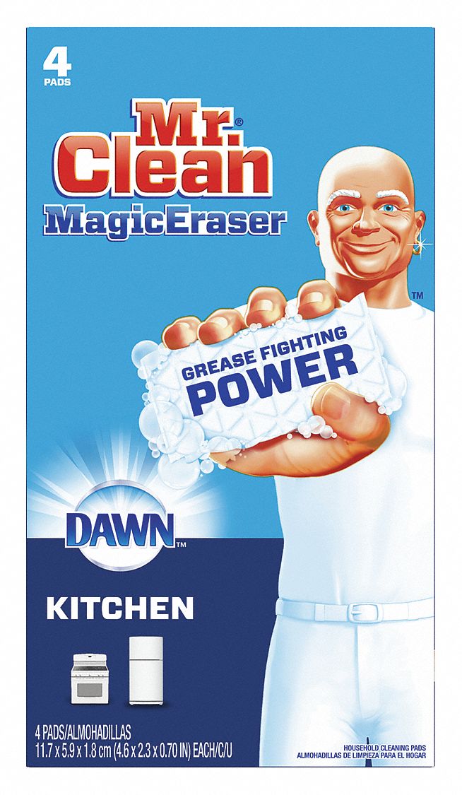 MR. CLEAN, Foam, 4 5/8 in Lg, Cleaning Pad - 55RT85|53404 - Grainger