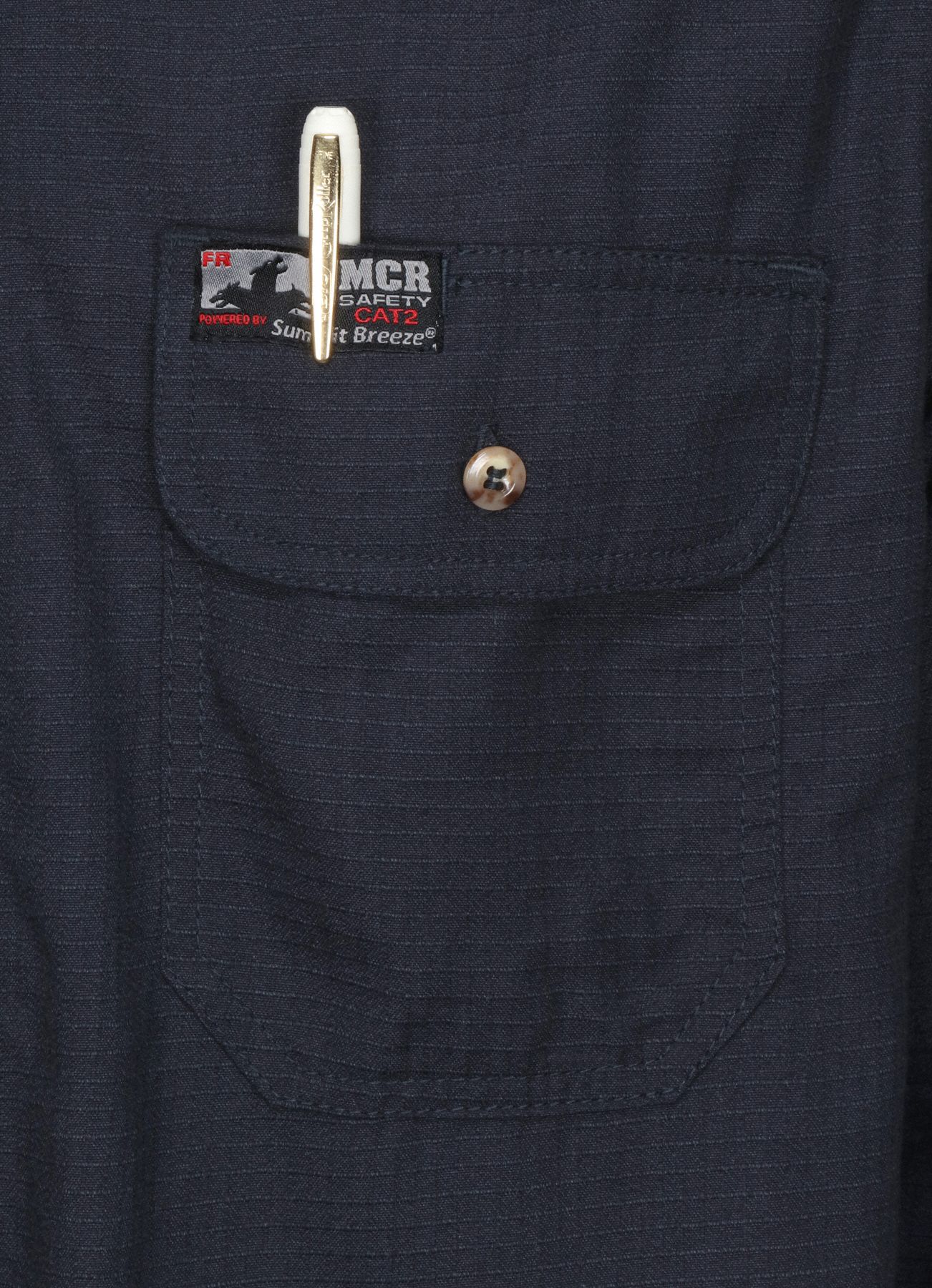 MCR SAFETY Flame-Resistant Collared Shirt: 8.9 cal/sq cm ATPV, Men's ...