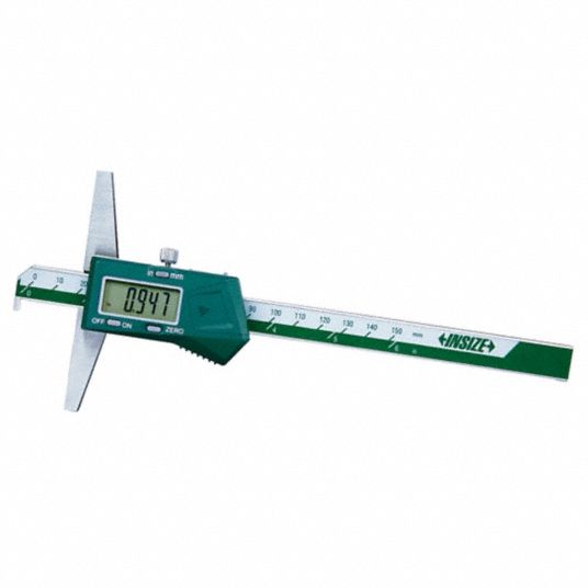 INSIZE, 0 in to 6 in /0 mm to 150 mm, +/-0.0012 in Accuracy, Blade ...
