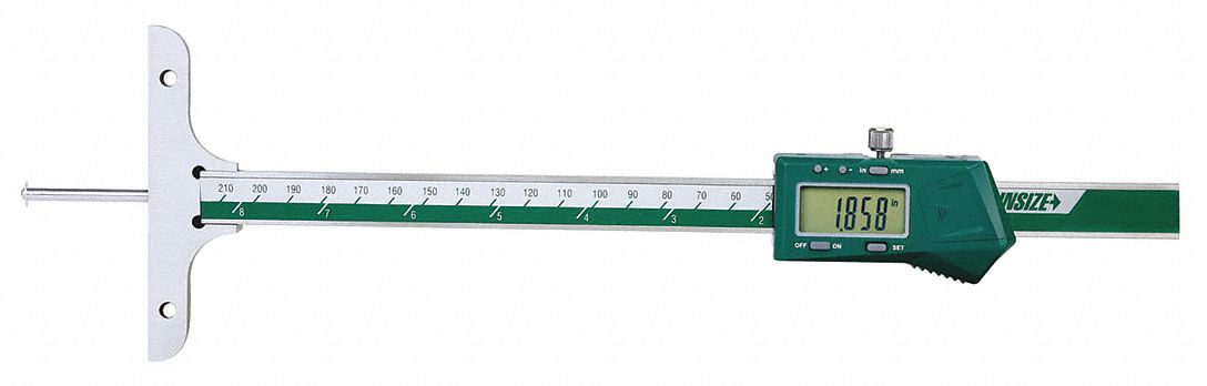 INSIZE, 0 in to 4 in /0 mm to 100 mm, +/-0.0008 in Accuracy, Blade ...