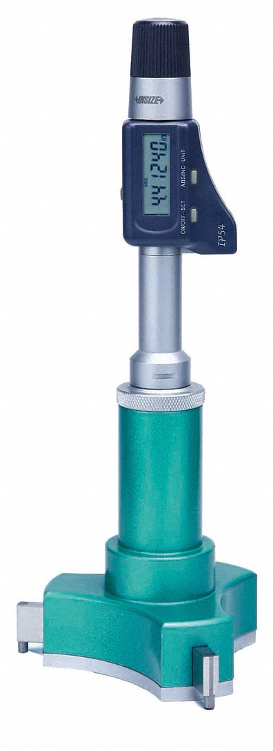 INSIZE, 2 in to 2.5 in /51 mm to 63 mm, IP65, Digital 3-Point Inside ...