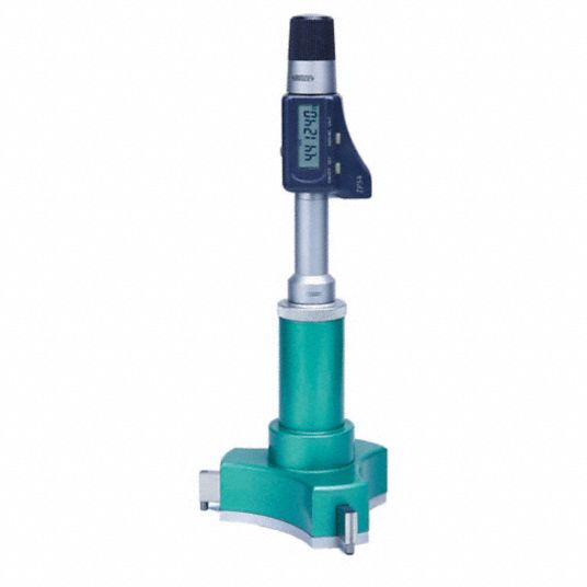 INSIZE, 2 in to 2.5 in /51 mm to 63 mm, IP65, Digital 3-Point Inside ...