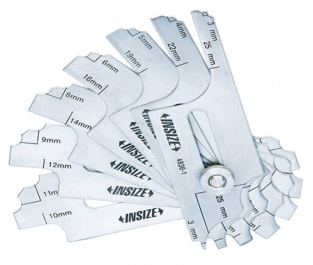 INSIZE Fillet Weld Gage - 55VN70|4836-2 - Grainger