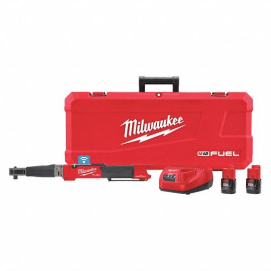 MILWAUKEE Digital Torque Wrench Kit: 1/2 in Square Drive Size, 100 ft ...