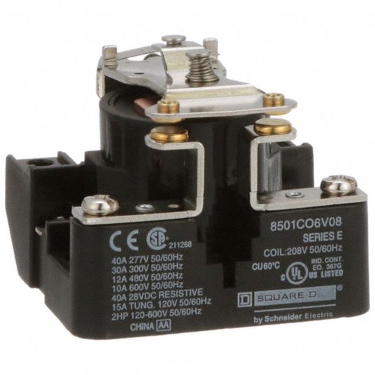 SCHNEIDER, Surface Mounted, 30 A Current Rating, Open Power Relay ...