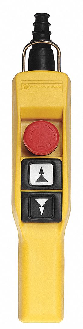 SCHNEIDER ELECTRIC, (2) Push Buttons/Emergency Stop, 2NO/1NC, Pendant ...