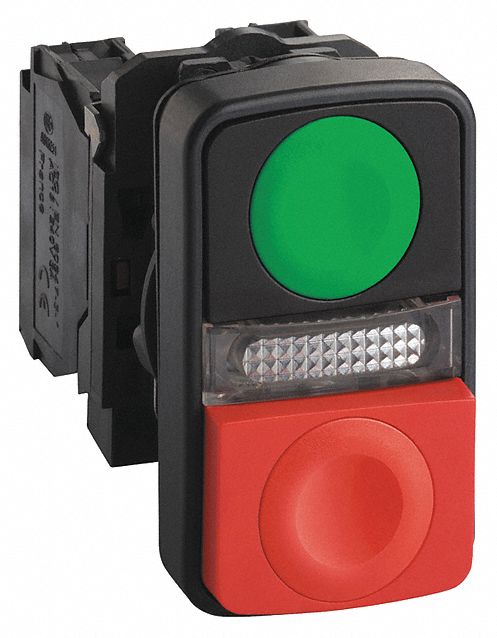 SCHNEIDER ELECTRIC, 2 Operators, 22 mm, Illuminated Push Button ...
