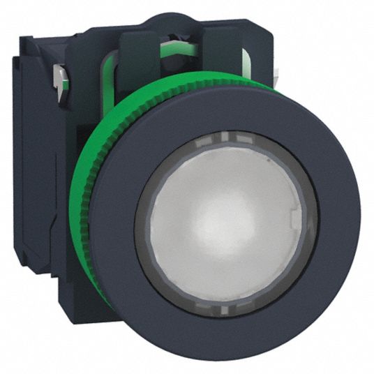 SCHNEIDER ELECTRIC, Illuminated, Flush Profile, Illuminated Push Button - 55WK37|XB5FW31G5 ...