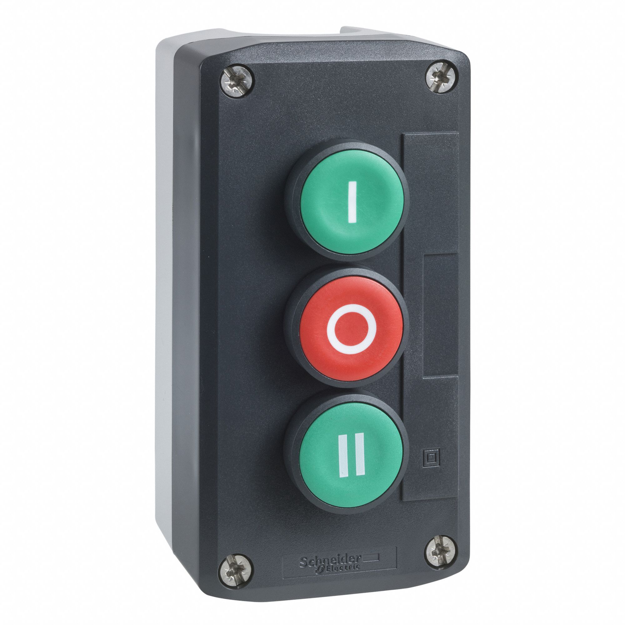 SCHNEIDER ELECTRIC, (2) Flush Push Buttons, 0 Pilot Lights, Control Station - 55WL12 ...