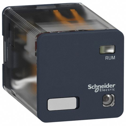 SCHNEIDER, Socket Mounted, 10 A Current Rating, Relay - 55WL62|RUMC33F7 ...
