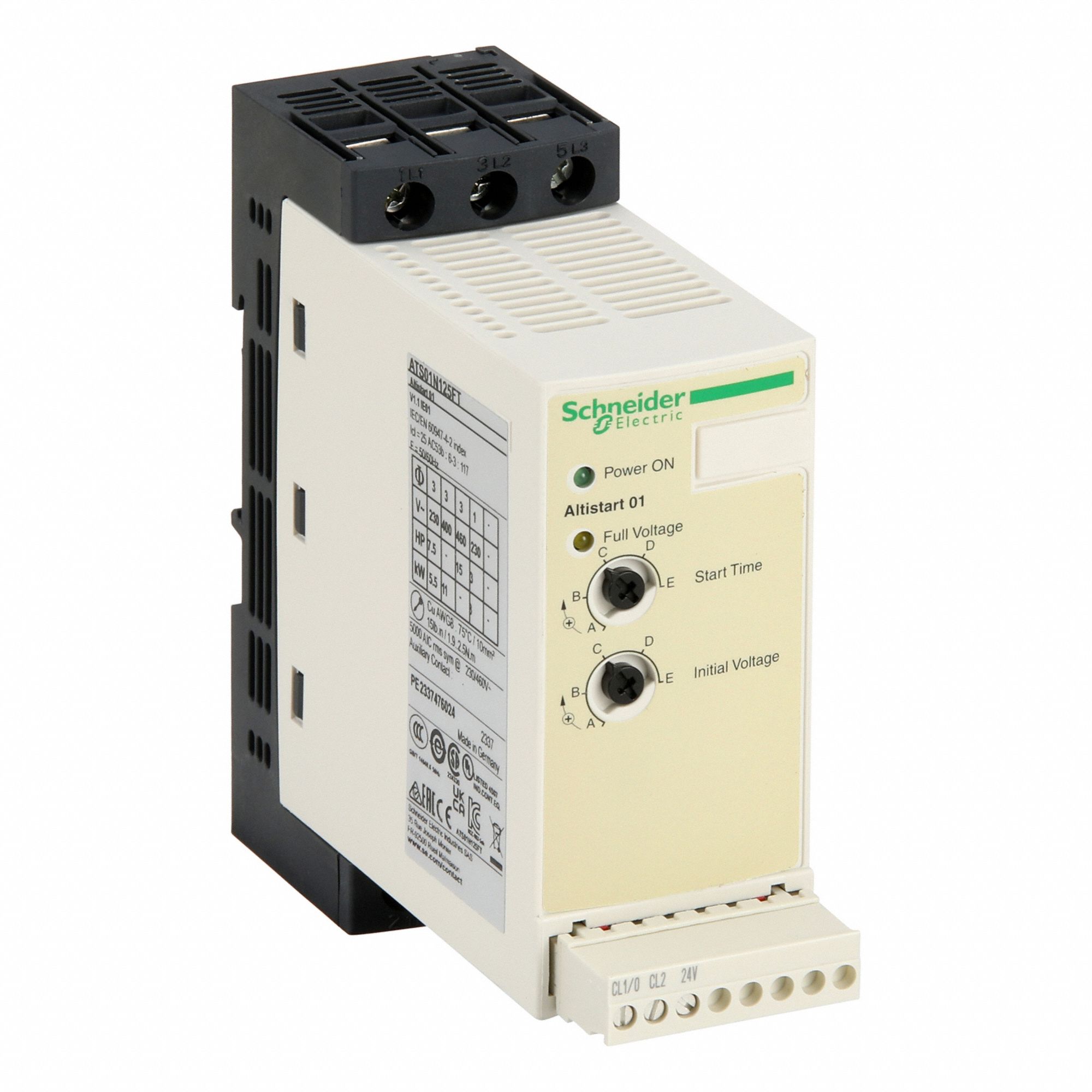 SCHNEIDER ELECTRIC, 110 to 480V AC, 25 A Output Current, Soft Start ...