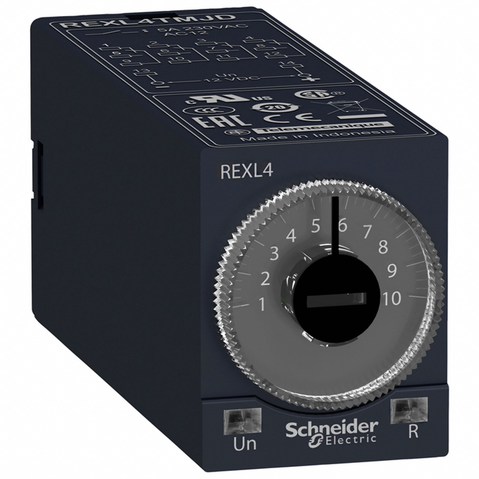 SCHNEIDER, Socket Mounted, 230V AC, Time Delay Relay - 55WM28|REXL4TMP7 ...