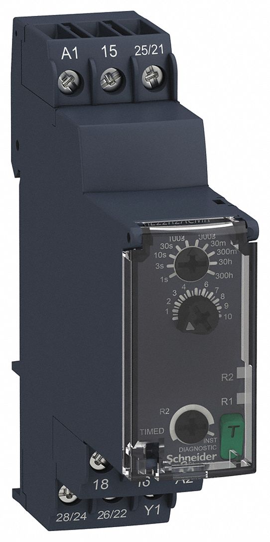 SCHNEIDER ELECTRIC Time Delay Relay: 6 Pins - Relay, Rotary Dip Switch ...