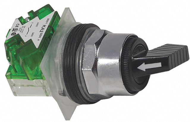 SCHNEIDER ELECTRIC, 30 mm Panel Mounting Size, 2 Positions, Selector ...