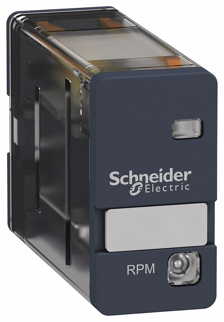 SCHNEIDER ELECTRIC Plug In Relay, 24V DC Coil Volts, 15A @ 250/277V, 8A ...