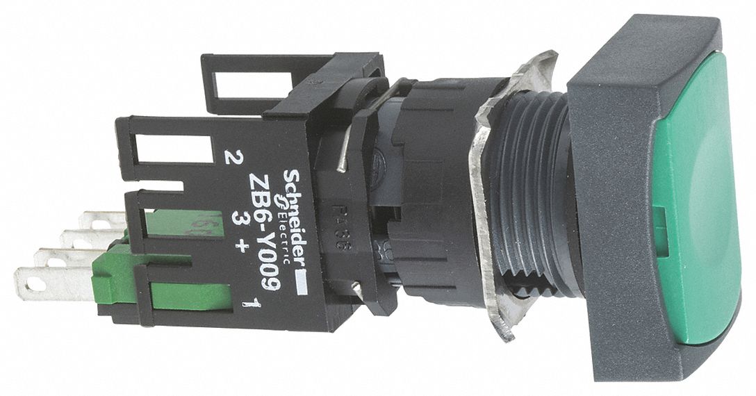 SCHNEIDER ELECTRIC, Non-Illuminated, Flush Profile, Flush Push Button ...