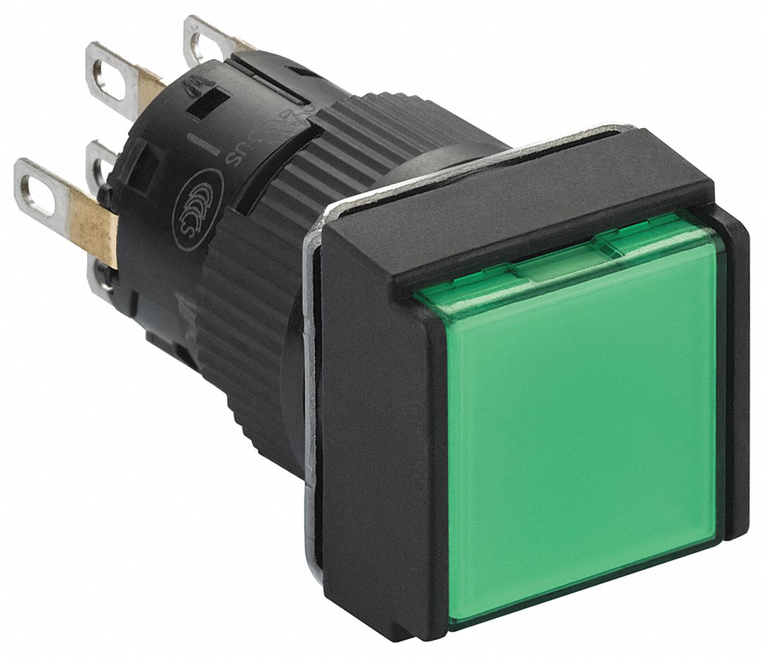 SCHNEIDER ELECTRIC, Illuminated, Flush Profile, Illuminated Push Button - 55WU82|XB6ECW3B2P ...