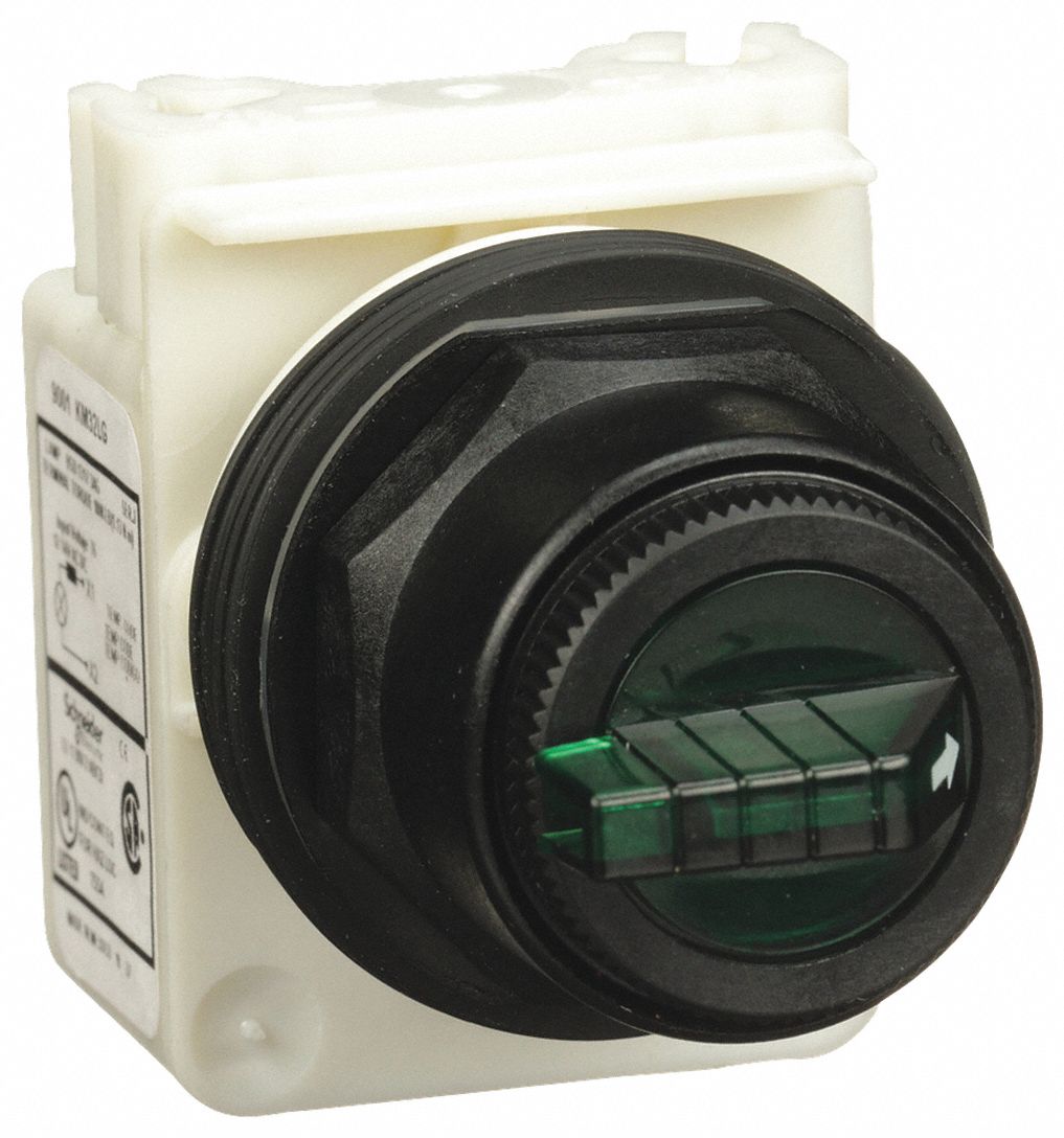 SCHNEIDER ELECTRIC, 30 mm Panel Mounting Size, 3 Positions, Selector ...