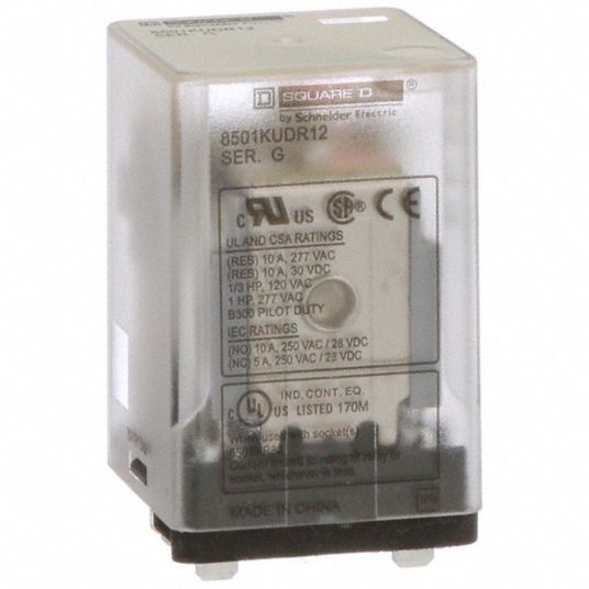 SCHNEIDER, Socket Mounted, 10 A Current Rating, Relay - 55WY57 ...