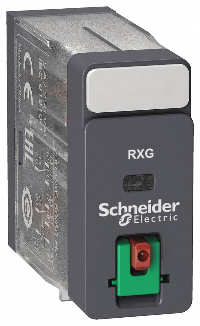 SCHNEIDER ELECTRIC Plug In Relay, 220V AC Coil Volts, 5A @ 250V AC ...