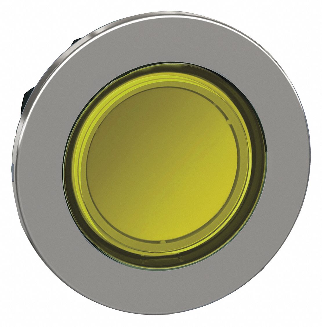 SCHNEIDER ELECTRIC, Yellow, 30 mm Mounting Size, Flush Push Button ...