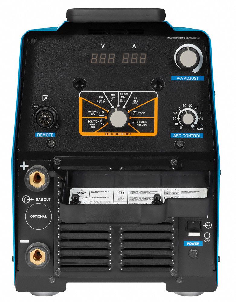 MILLER ELECTRIC Multiprocess Welder: XMT 350 CC/CV, DC, MIG Pack w ...
