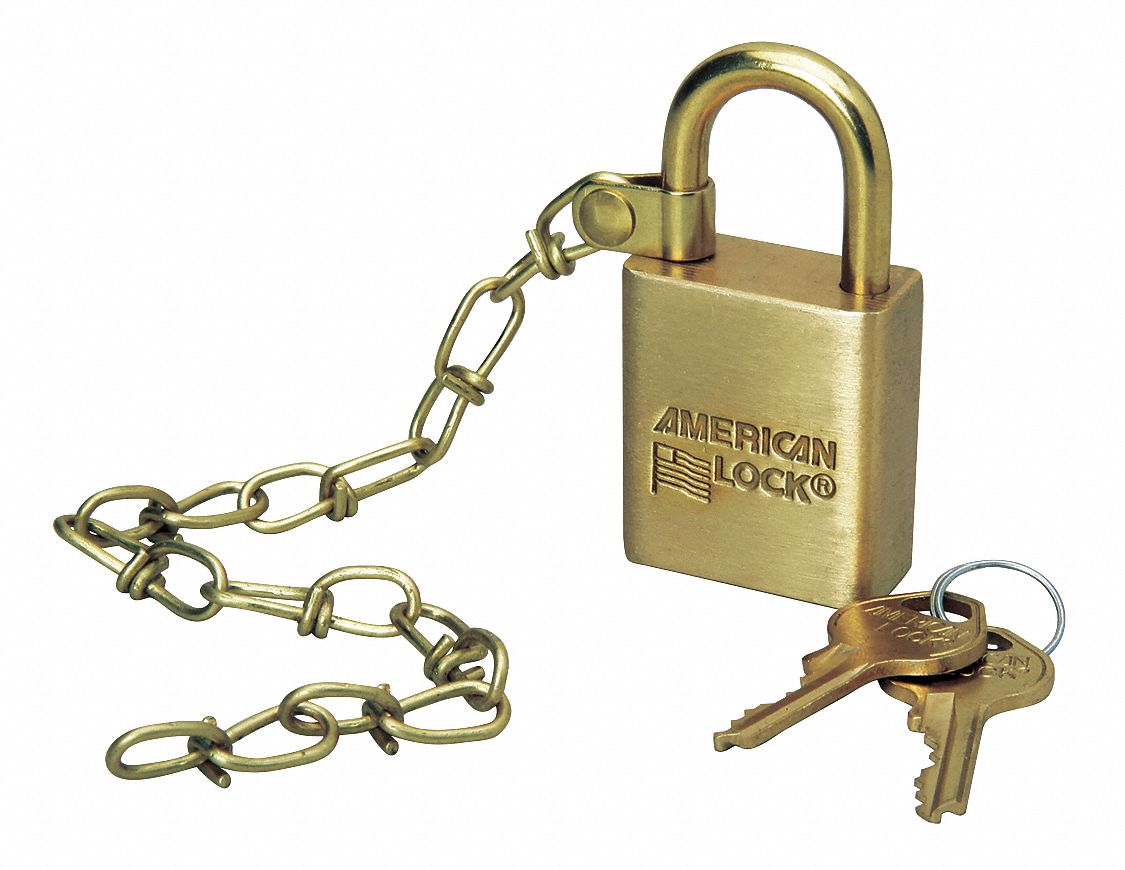 1/4 in Shackle Dia, 2 in x 1 1/2 in x 1 in, Padlocks - 55XD39|5340-01 ...