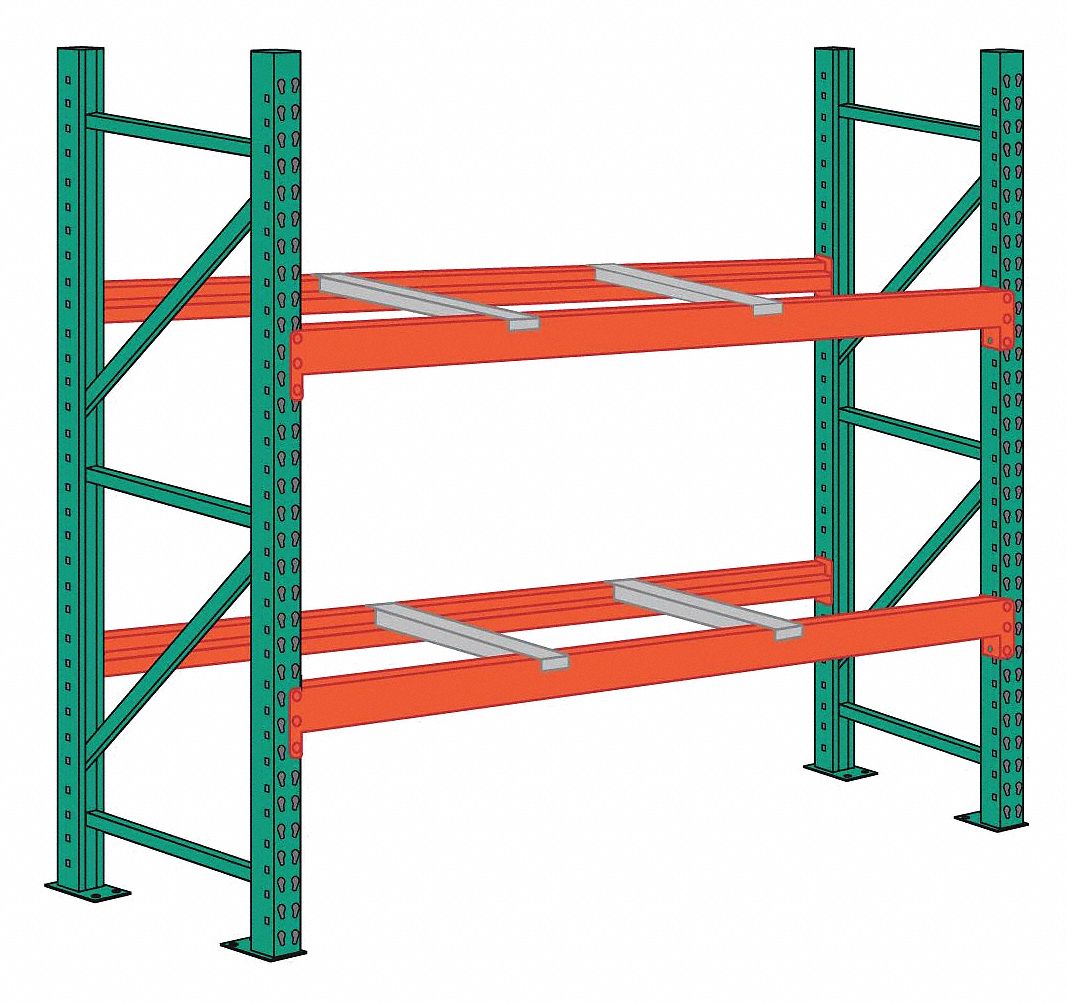 LYON, 108 in x 42 in x 8 ft, 14 ga Beams, Pallet Rack Starter Unit ...
