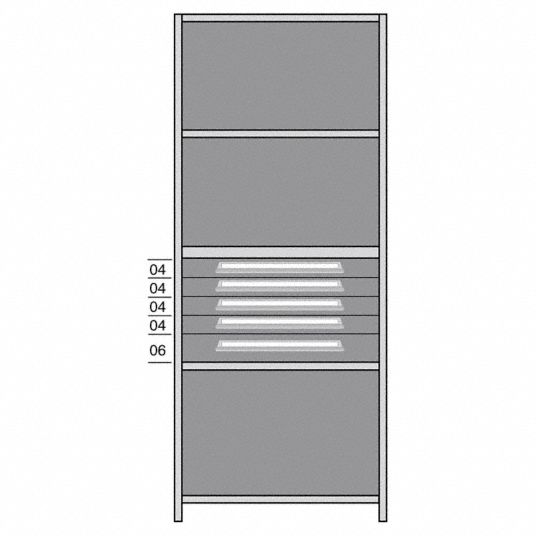 LYON, 36 in x 24 in, 84 in Overall Ht, Shelf - 55XM26|DDJ115006 - Grainger