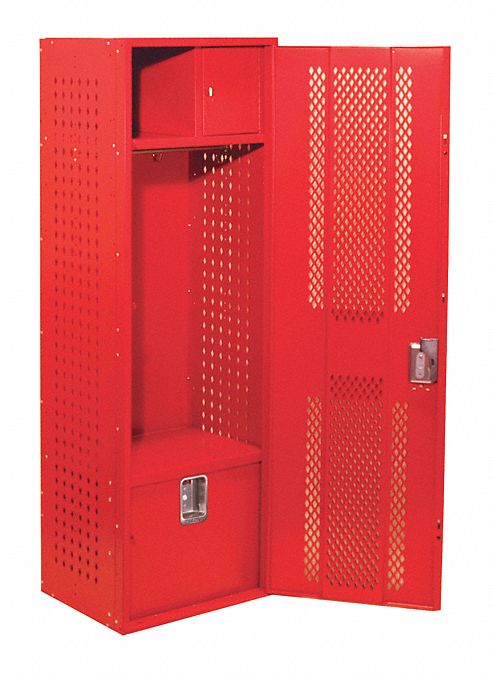 LYON Gear Locker: 24 in x 18 in x 72 in, Steel, Includes Footlocker, 1 ...