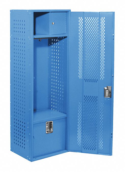 LYON Gear Locker: 24 in x 24 in x 72 in, Steel, Includes Footlocker, 1 ...