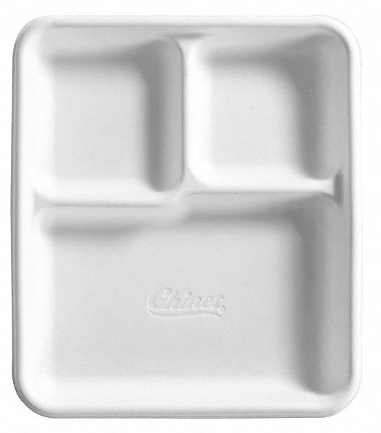 ABILITY ONE, White, Medium-Wt, Disposable Paper Plate - 55YF15|7350-00 ...