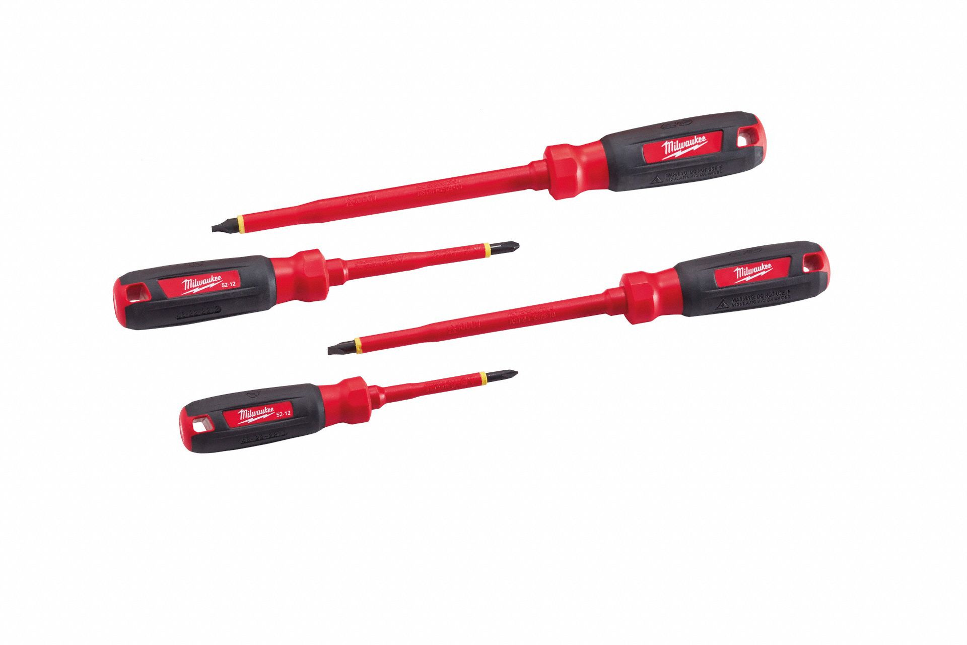 MILWAUKEE Tether Ready Insulated Screwdriver Set: 4 Pieces, Phillips ...