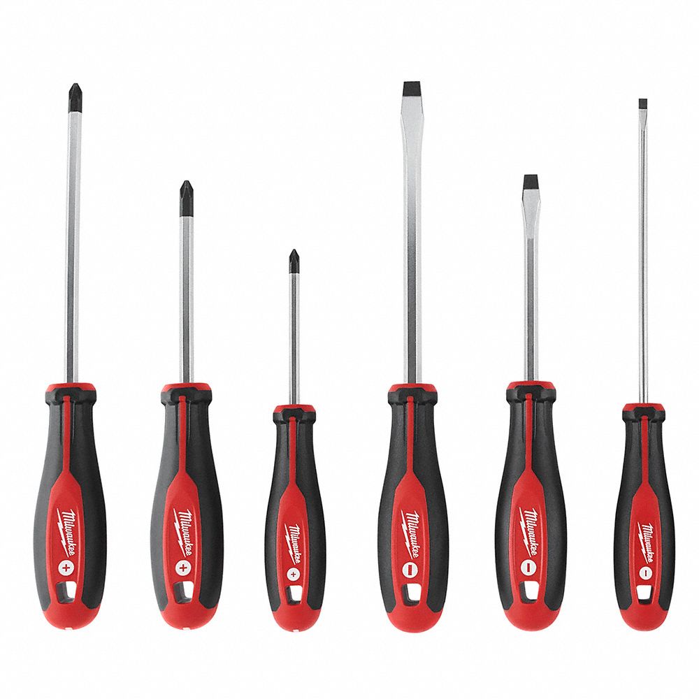 MILWAUKEE Tether Ready Magnetized Tip Screwdriver Set: 6 Pieces ...