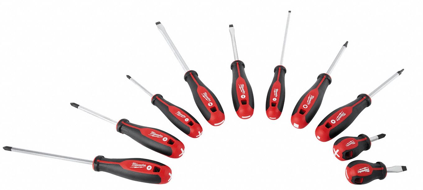 MILWAUKEE Tether Ready Magnetized Tip Screwdriver Set, Phillips ...