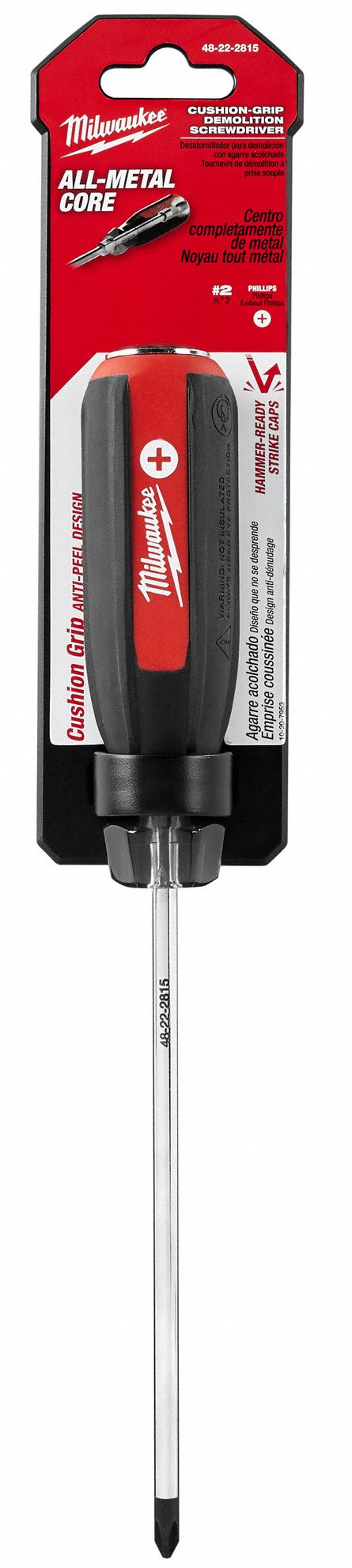 MILWAUKEE Demolition Phillips Screwdriver, #2 - 55ZZ08|48-22-2815 ...