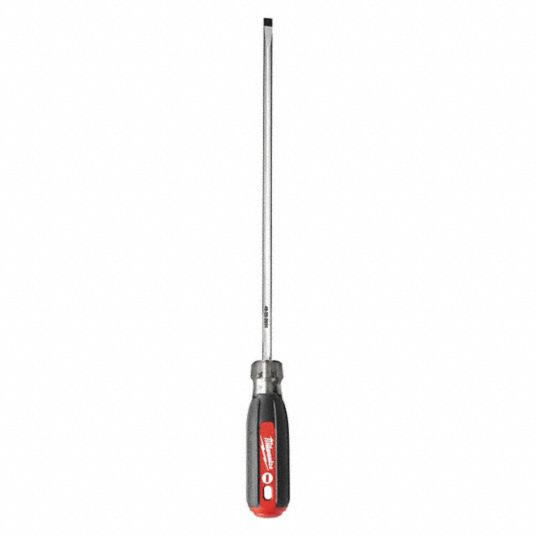MILWAUKEE, 1/4 in Tip Size, Extra Long Lg, Tether-Ready Slotted ...